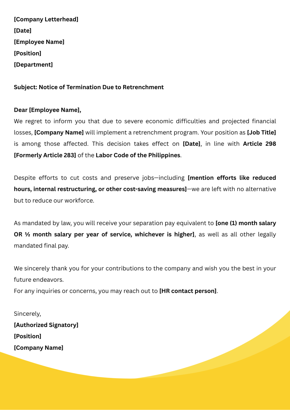 Redundancy vs. Retrenchment in the Philippines